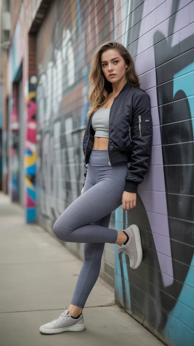 17 Grey Leggings Outfit Ideas for Everyday Outfits That Balance Comfort ...